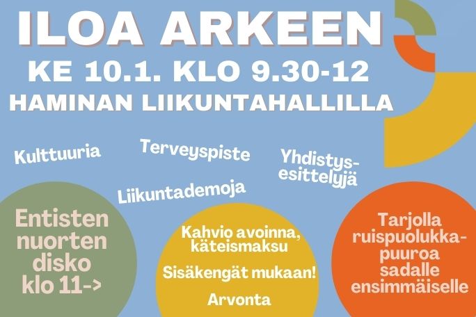 Iloa Arkeen -tapahtuma kokoaa ikäihmisiä keskiviikkoaamupäivänä Haminan ...